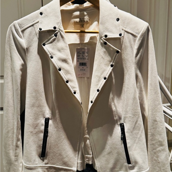 Laura | Jackets & Coats | Laura Womens Elegant White Blazer With Studs ...